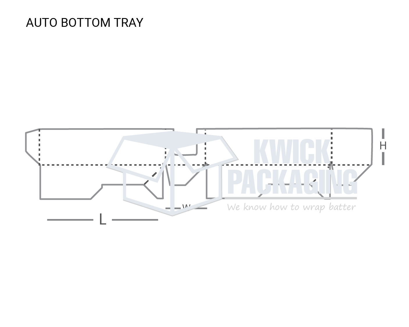 Custom Auto Bottom Packaging Boxes with Tray Template - Auto Bottom ...