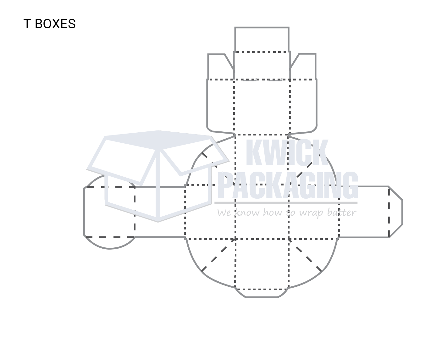 Custom T Style Packaging Boxes Template
