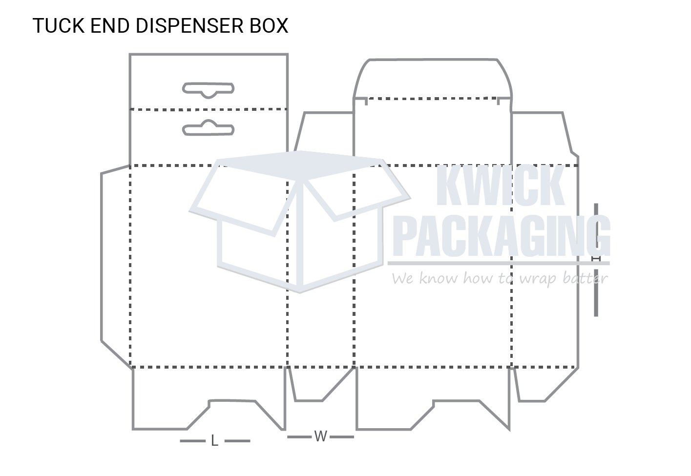 Custom Tuck End Dispenser Packaging Boxes Template
