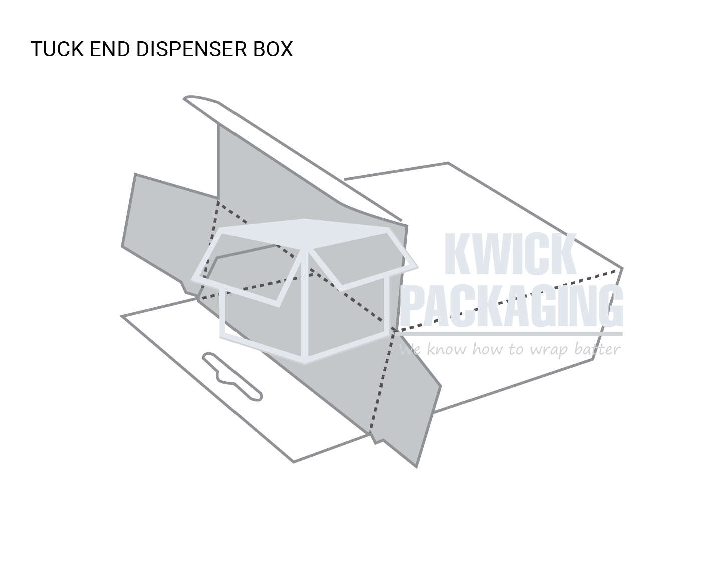 Custom Tuck End Dispenser Packaging Boxes Template