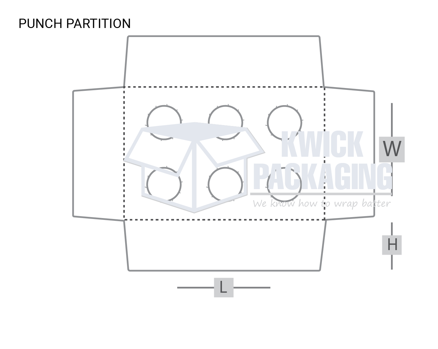 Custom Punch Partition Packaging Boxes Template